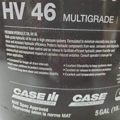 CNH Industrial 5 Gal Premium Hydraulic Oil HV 46 Multi-Grade AW MAT3530-B Part # 73344328 - New ...
