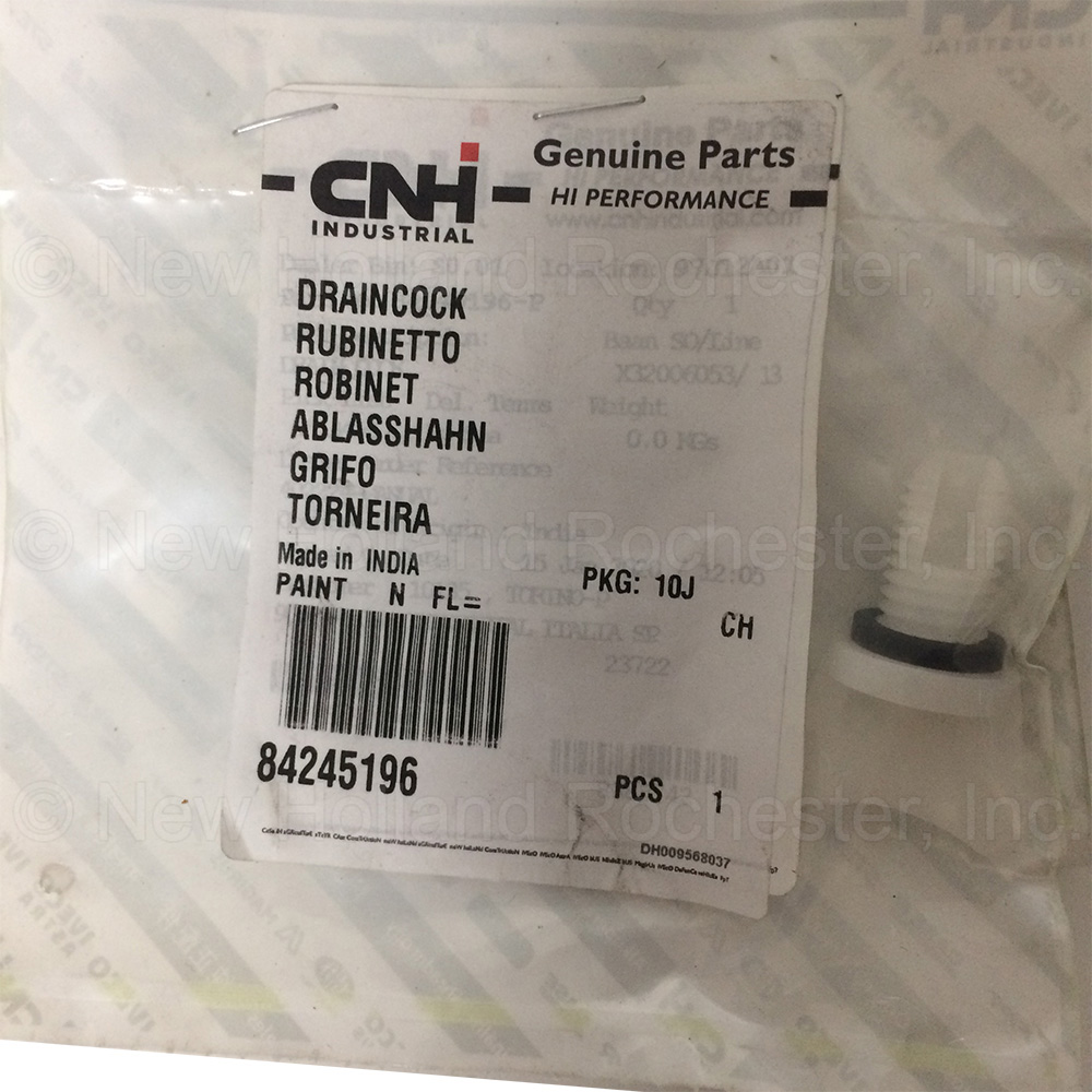 New Holland Draincock Part # 84245196 - New Holland Rochester
