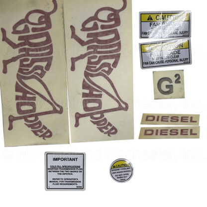 Grasshopper 722D2 Mower Decal Set Part # 605307 - New Holland Rochester