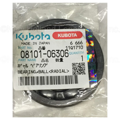 Kubota Ball Radial Bearing Part # 08101-06306 - New Holland Rochester