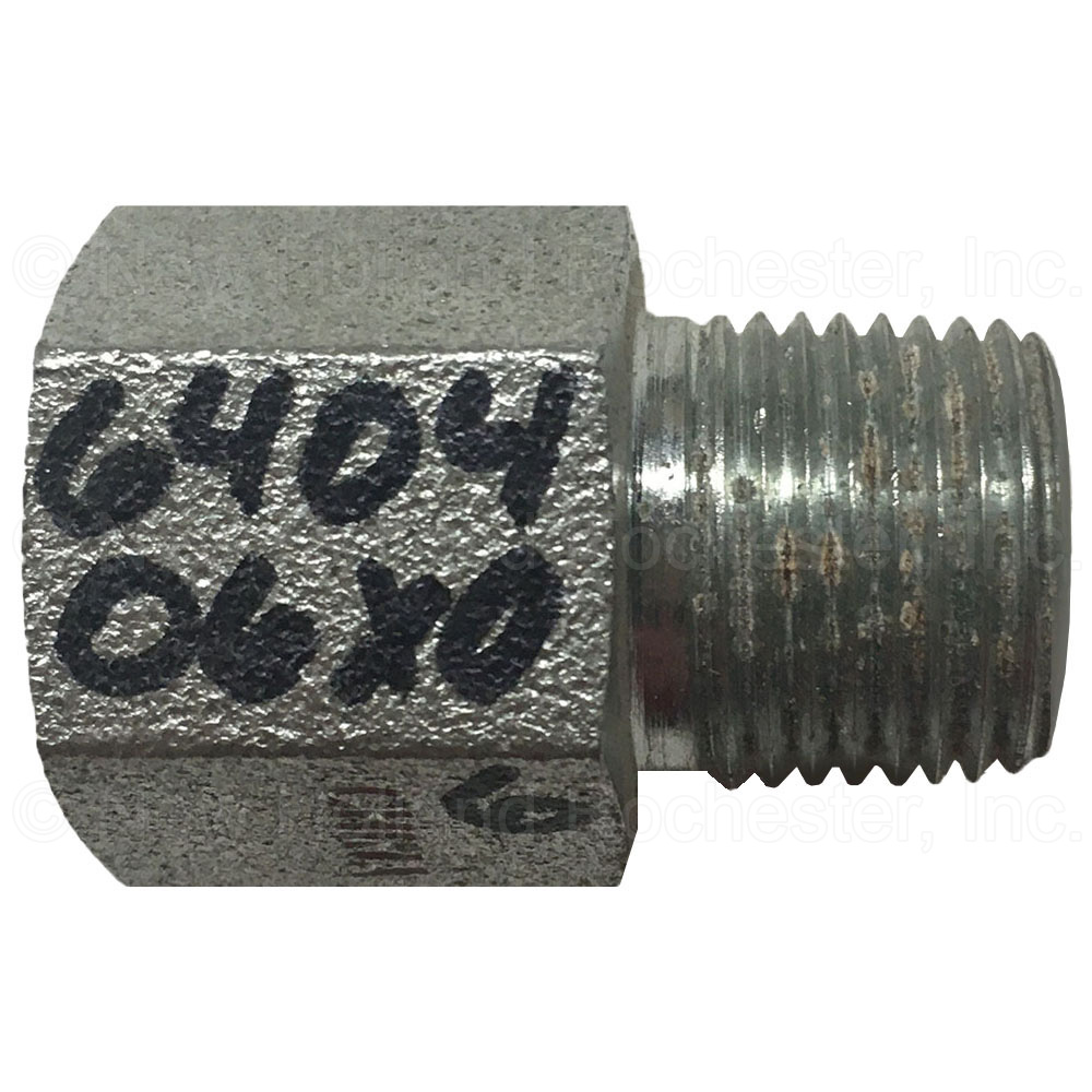 Burns Adapter 3/8" Female O-Ring/3/8" Male Pipe Part # 640406X06 - New Holland Rochester