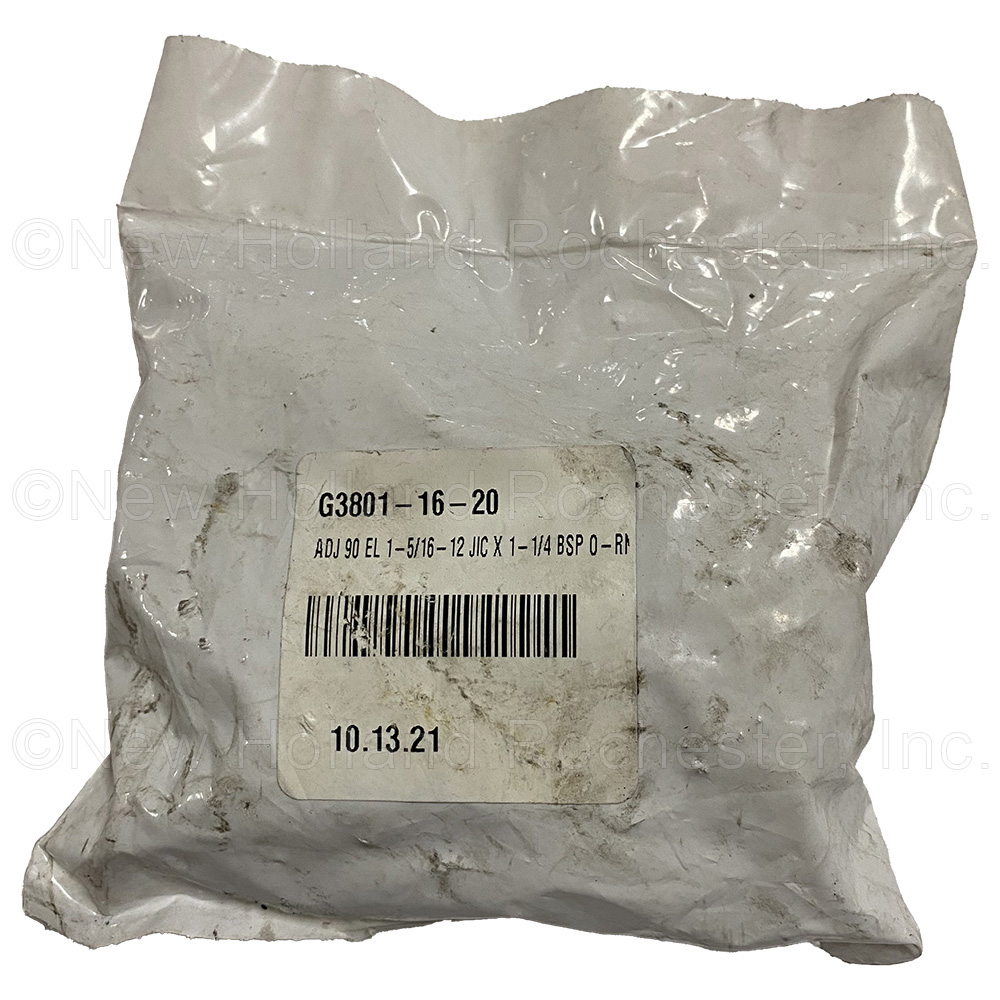 Kinze Adj 90-Deg Elbow 1-5/16"-12 JIC x 1-1/4" BSP O-Ring Adapter Part # G3801-16-20 - New ...